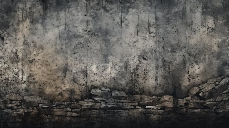 Aged Stone Wall with Grunge Textured Background in Urban Setting Stock ...