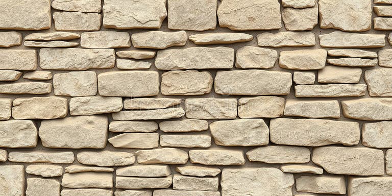 Aged Stone Wall Seamless Texture Pattern Authentic Rustic Stonework ...