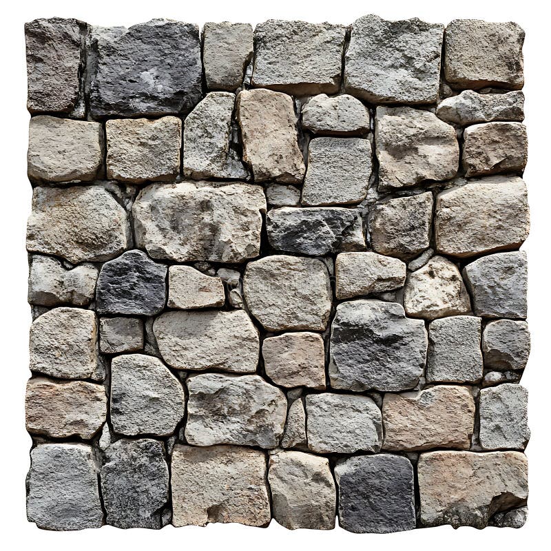 An Aged Stone Wall with Various Sized Rocks Creates a Rustic Texture ...