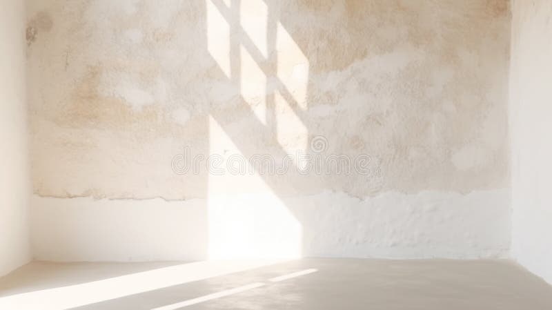 Aged Sunny White Room with Sunny Window Stock Illustration ...
