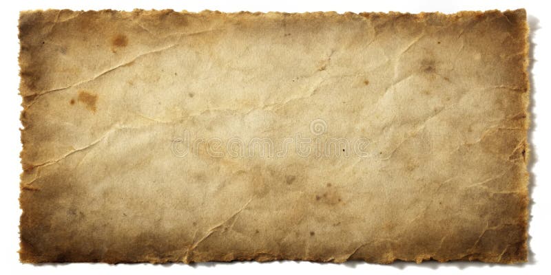 Aged, Textured Paper Background with Irregular Edges and Visible ...