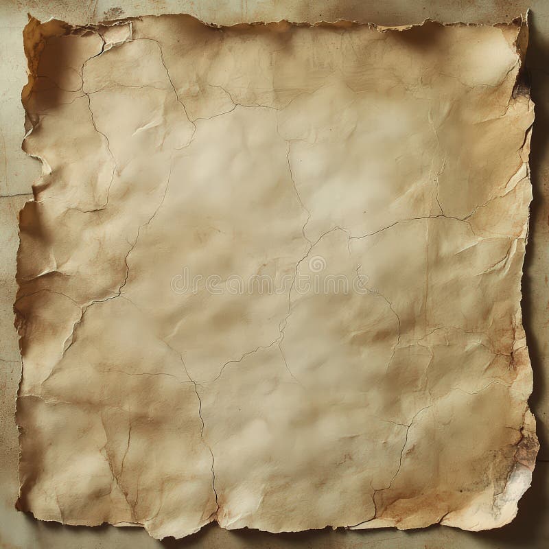 Aged and Textured Vintage Paper with Torn Edges for Background Design ...