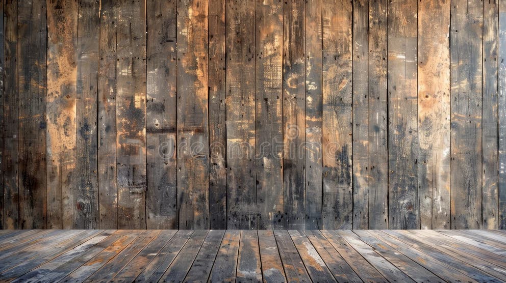 Aged Timber Backdrop with Rustic Charm in Natural Light for Creative ...