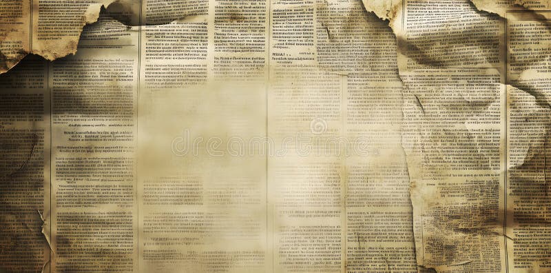 Aged, Torn Pages of an Old Book Filled with Text in an Unknown Language ...