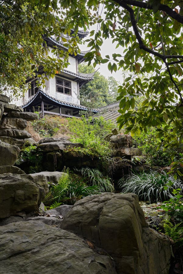 Aged Tower Behind Trees,China Stock Photo - Image of tree, aged: 39834794