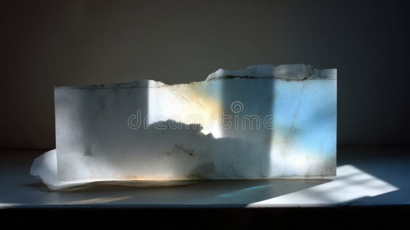 Aged Translucent Plastic Sheet is Illuminated by Sunlight, Showing ...