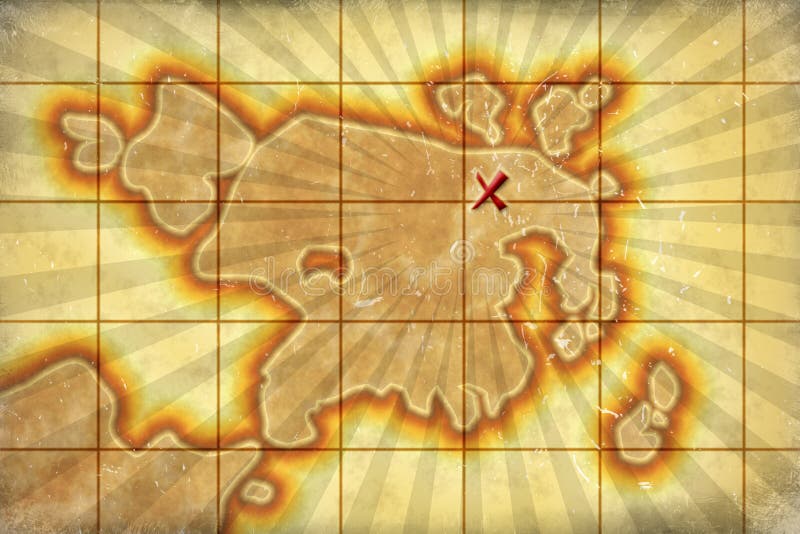 Aged treasure map stock illustration. Illustration of travel - 56902928