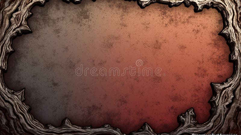 Aged Tree Trunk Frame Red Background Texture High Quality Image Stock