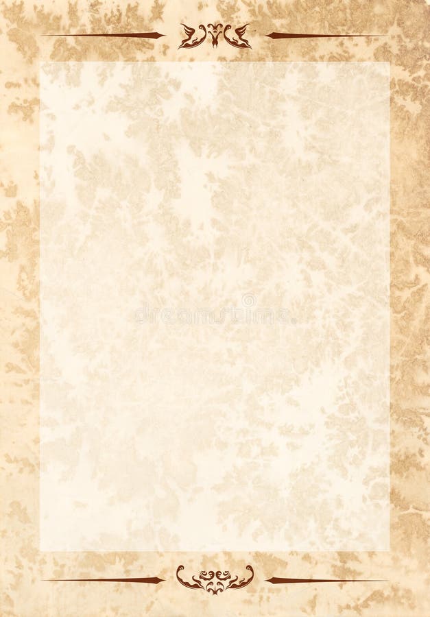 Vintage Paper Frame with Ornament Stock Illustration - Illustration of ...