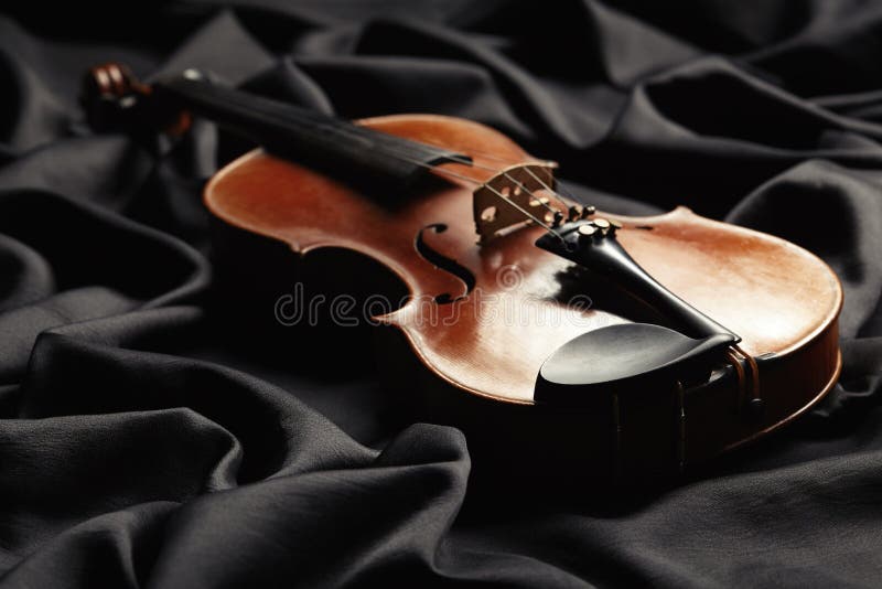 Aged Violin on Dark Texture Stock Photo - Image of shape, acoustic ...
