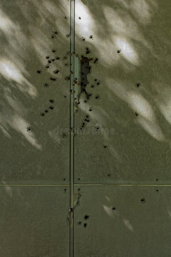 Bullet holes. stock image. Image of detail, construction - 344042193