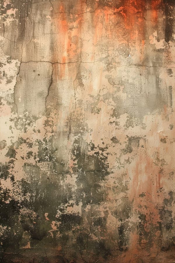 Aged Wall with Rust Spots. Generative AI Stock Illustration ...