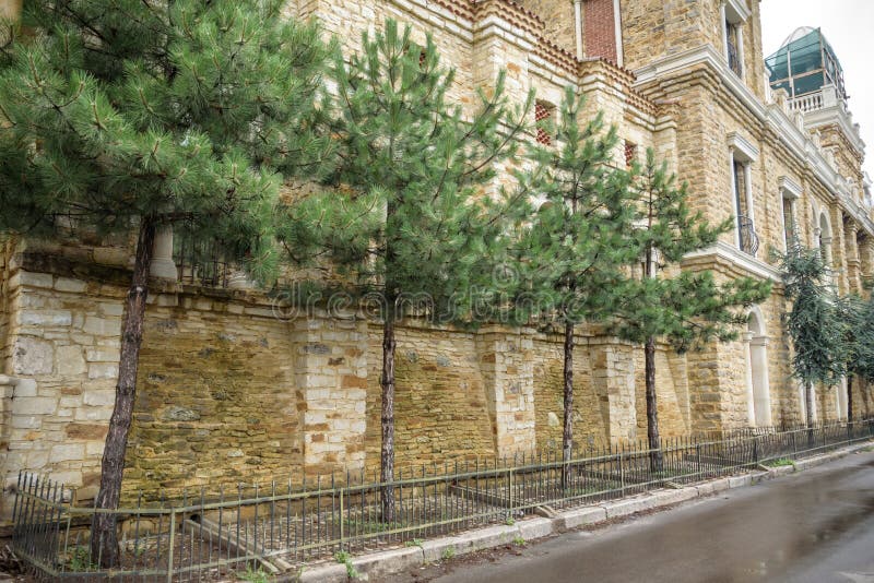 Aged Weathered Street Wall with Some Windows Stock Image - Image of ...