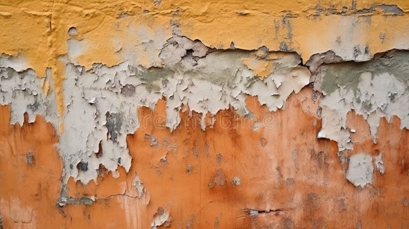 Aged, Weathered Wall with Faded Paint and a Distressed Texture, AI ...