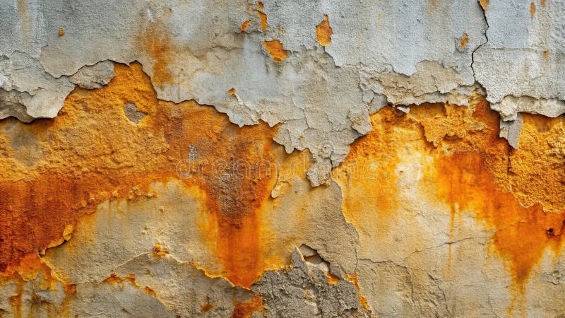 Aged Weathered Wall Texture with Flaking Paint and Rust Stains ...