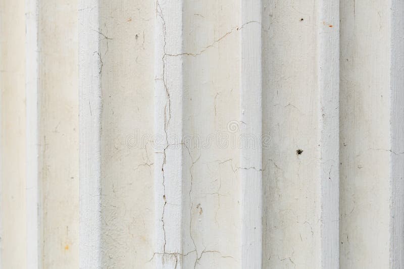 Aged White Concrete Columns with Vertical Cracks and Subtle Texture ...