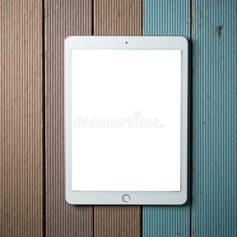 Aged White Tablet, Weathered Wood Grain Backdrop, Obsolete, Aged Stock ...