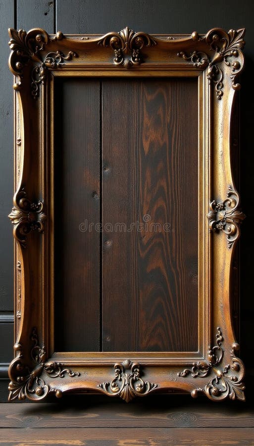 Aged Wide Frame, Richly Carved Wood, Baroque Style , Wide, Baroque ...
