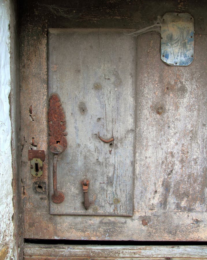 Blue Rustic Door stock image. Image of door, lock, blue - 12732549