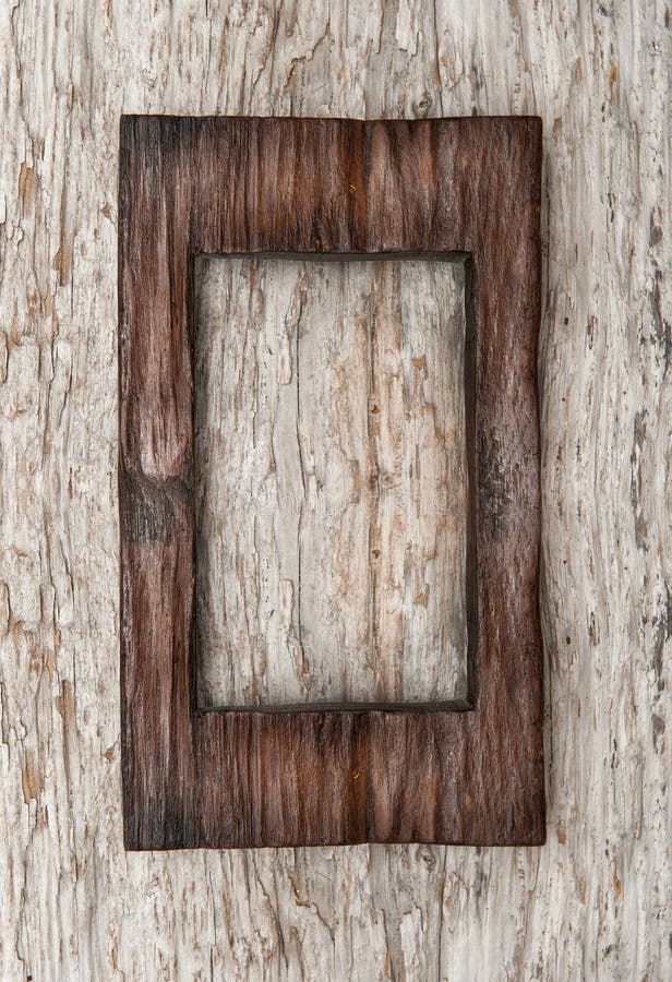 Aged Wooden Frame On The Old Wood Stock Photo - Image of rustic ...