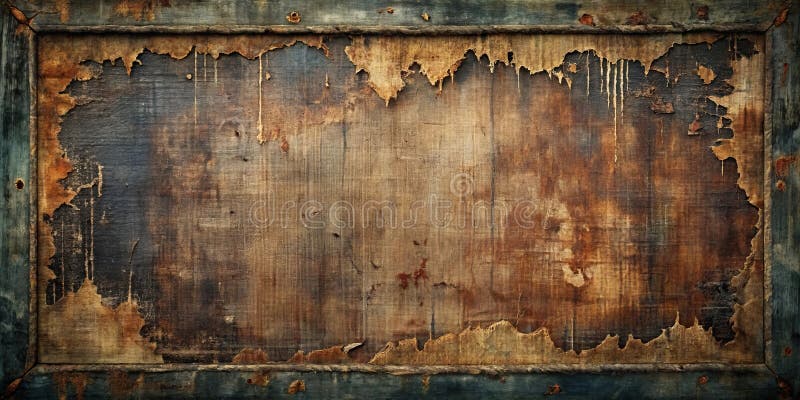 Aged Wooden Frame with Peeling Canvas Texture Ideal for Vintage Design ...