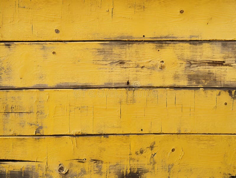 Aged Yellow Wooden Boards Featuring Rustic Textures and Distinct Grain ...