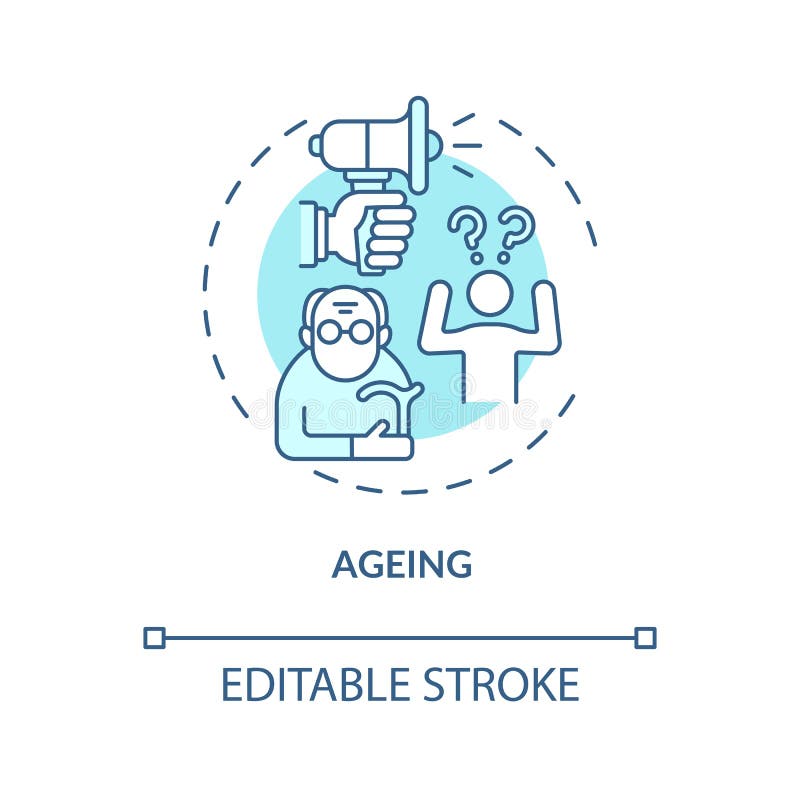 Ageing concept icon stock vector. Illustration of defect - 217995020