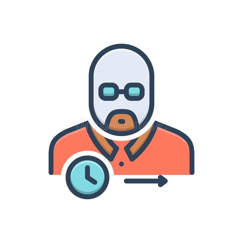 Color Illustration Icon for Ageing, Average and Mature Stock Vector ...