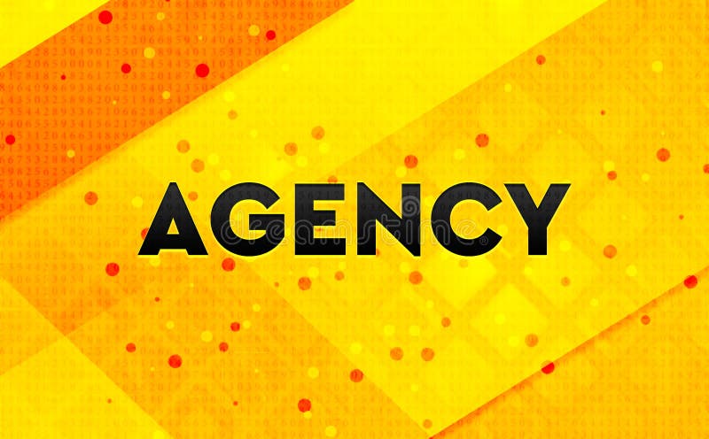 Agency Abstract Digital Banner Yellow Background Stock Illustration ...