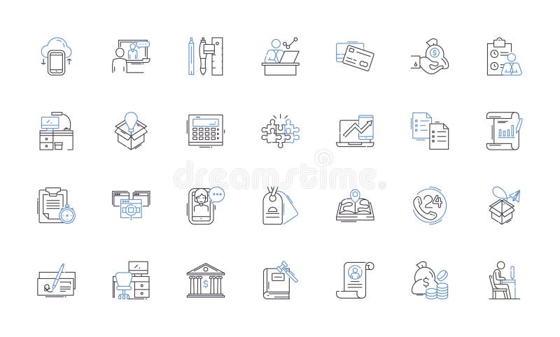 Agency Association Line Icons Collection. Collaborative, Cohesive ... Agency Association Line Icons Collection. Collaborative, Cohesive ...