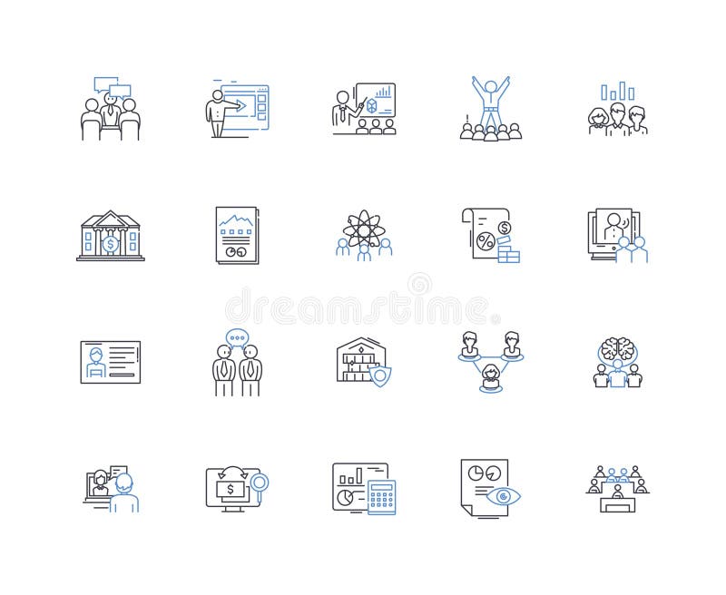 Agency Framework Line Icons Collection. Administration, Policy ...