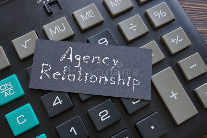 Agency Relationship is Shown Using the Text Stock Image - Image of ...