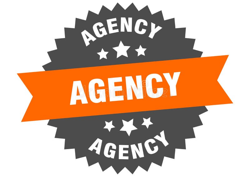 Agency Sign. Agency Circular Band Label. Agency Sticker Stock Vector ...