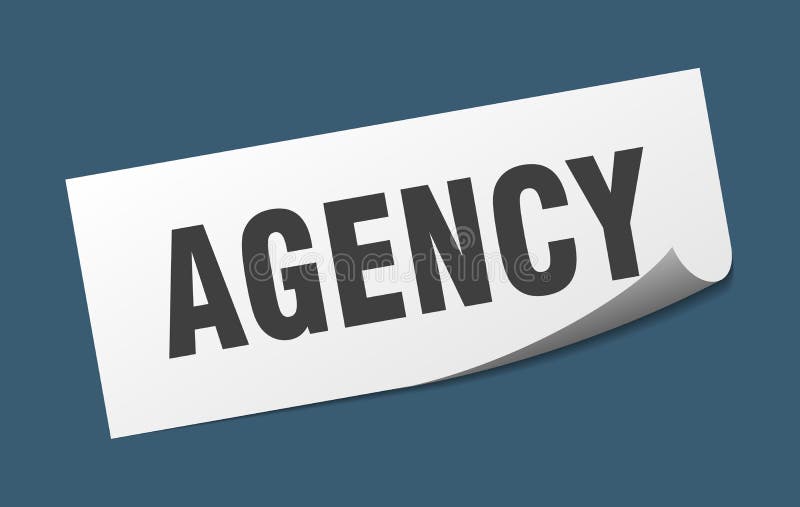 Agency Sticker. Agency Square Sign Stock Vector - Illustration of ...
