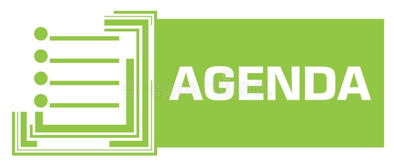 Agenda Green Squares Borders Left Symbol Text Stock Illustration ...