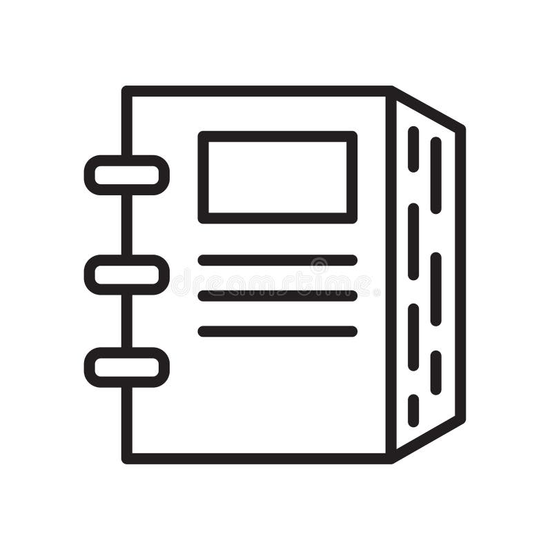 Agenda Icon Vector Sign and Symbol Isolated on White Background Stock ...