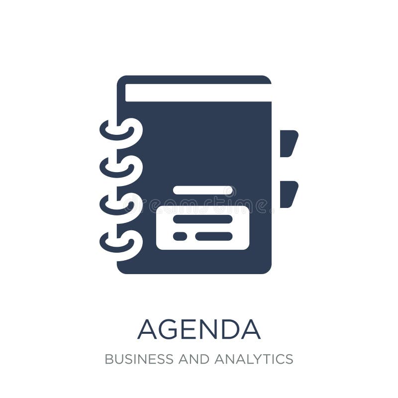 Agenda Icon. Trendy Flat Vector Agenda Icon on White Background Stock ...