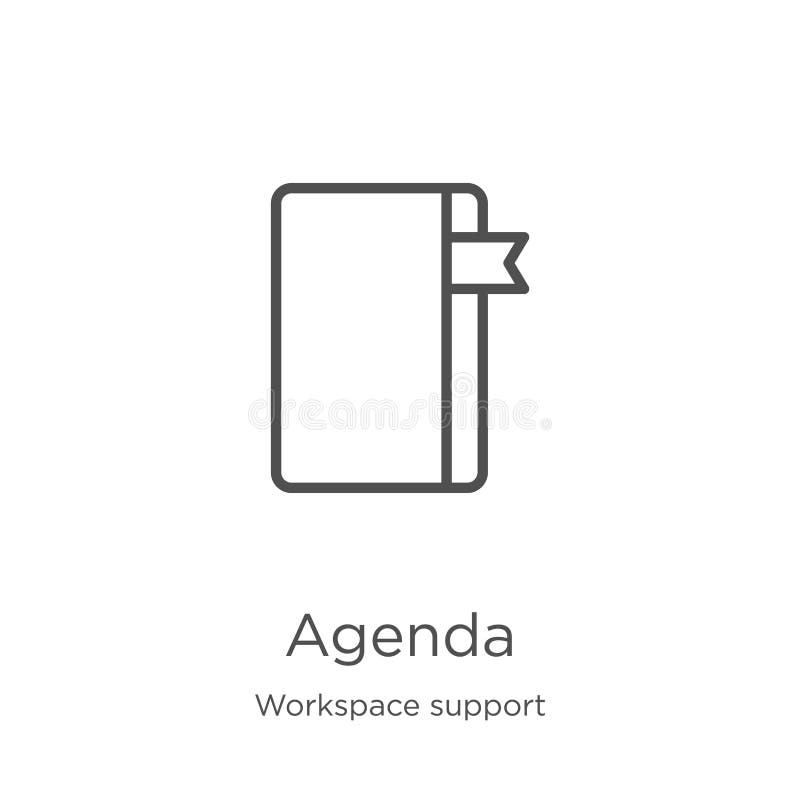 Agenda Icon Vector from Miscellaneous Collection. Thin Line Agenda ...