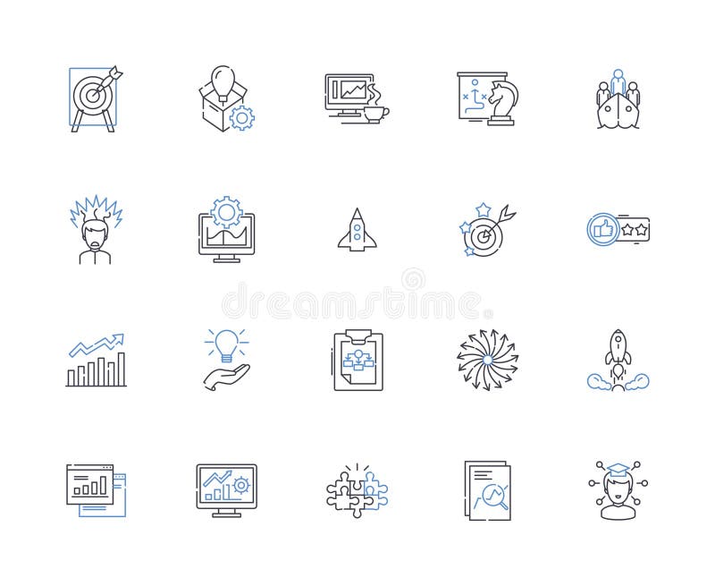 Agenda Line Icons Collection. Schedule, Plan, List, Calendar, Timetable ...