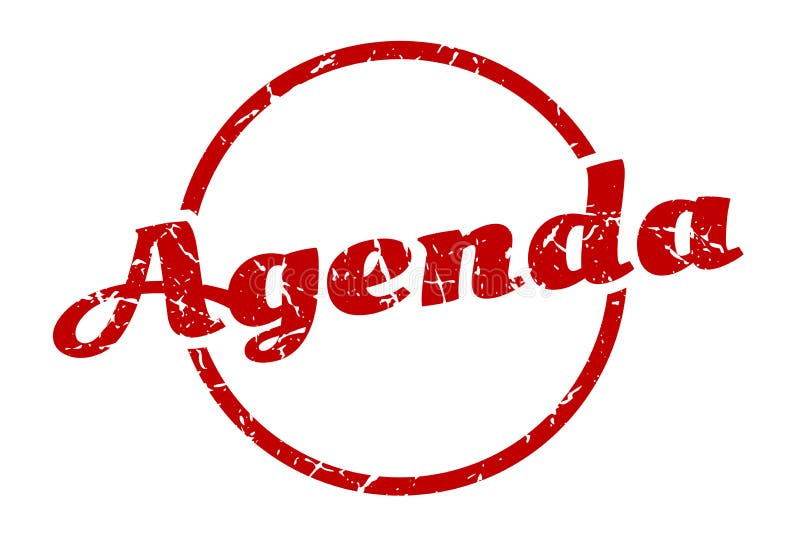 Agenda Sign. Agenda Round Vintage Stamp Stock Vector - Illustration of ...