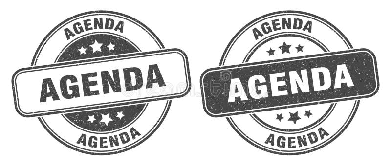 Agenda Stamp. Agenda Label. Round Grunge Sign Stock Vector ...