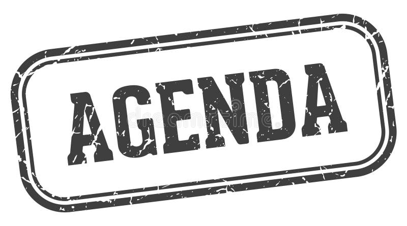 Agenda Stamp. Agenda Rectangular Stamp on White Background Stock Vector ...