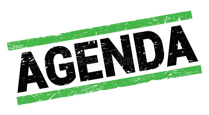 AGENDA Text on Green Rectangle Stamp Sign Stock Illustration ...