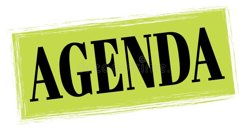 AGENDA Text Written on Green-black Stamp Sign Stock Illustration ...
