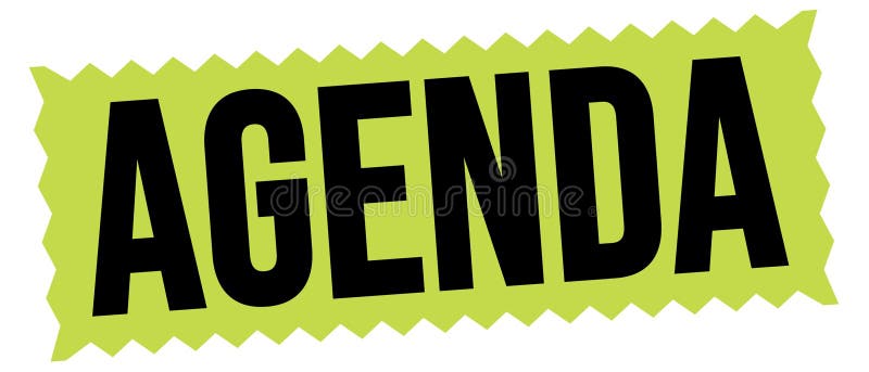 AGENDA Text Written on Green-black Stamp Sign Stock Illustration ...