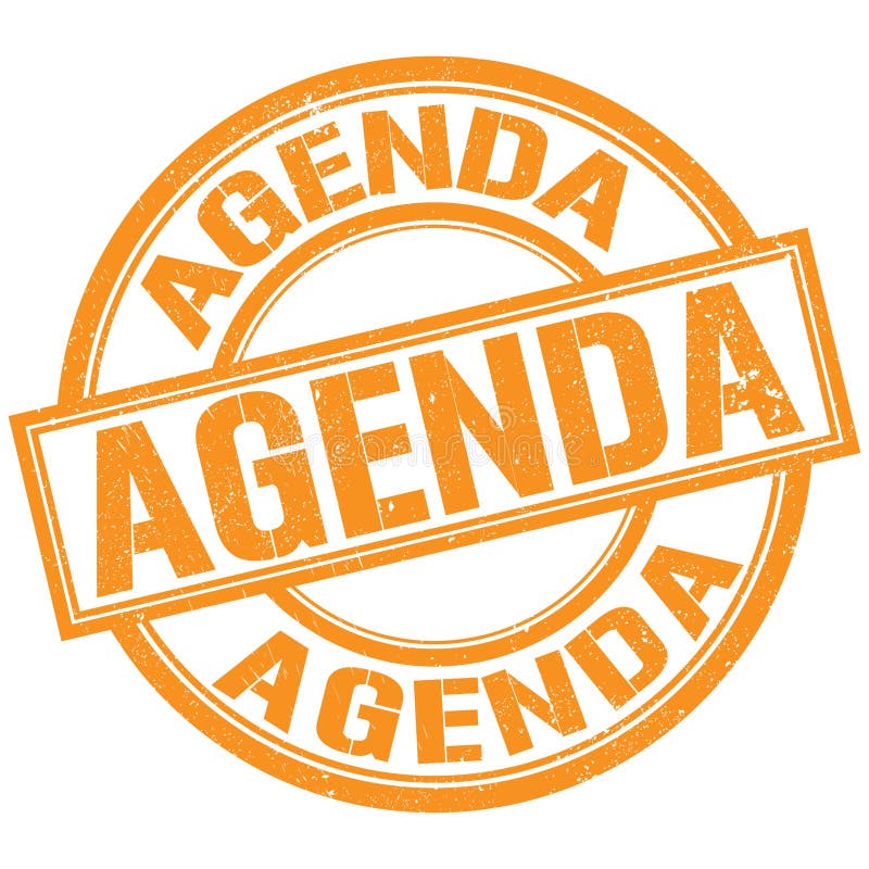 AGENDA Text Written on Orange Stamp Sign Stock Illustration ...