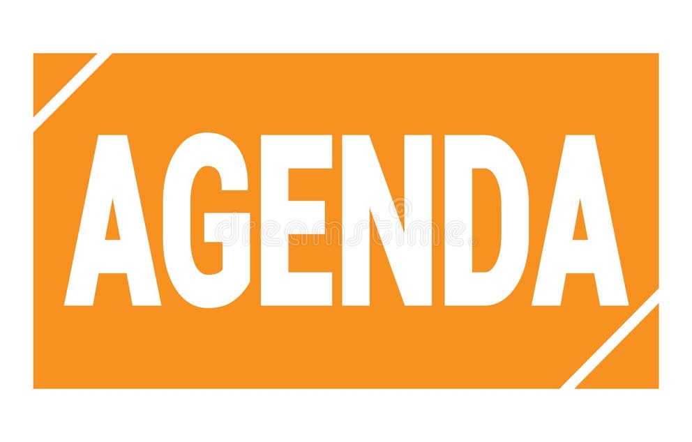 AGENDA Text Written on Orange Stamp Sign Stock Illustration ...
