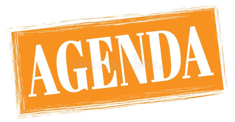AGENDA Text Written on Orange Stamp Sign Stock Illustration ...