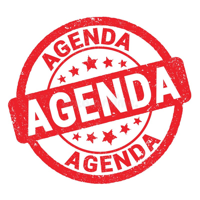 AGENDA Text Written on Red Stamp Sign Stock Illustration - Illustration ...