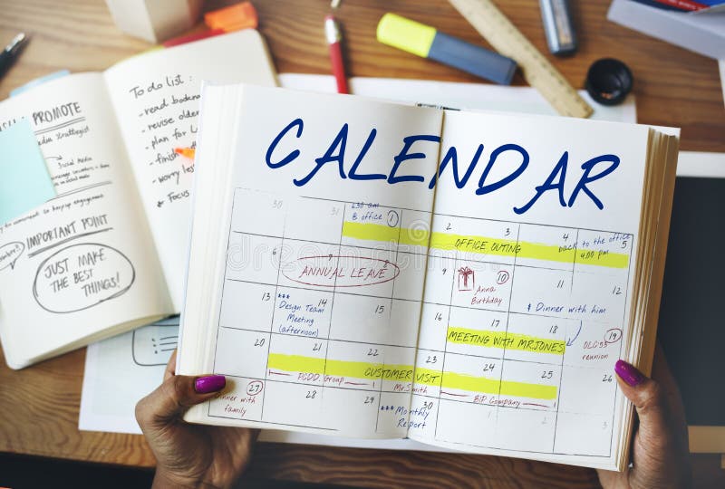 Agenda Timetable Calendar Schedule Graphic Concept Stock Image - Image ...